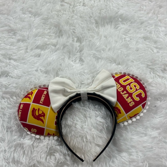 Accessories | Custom Usc Trojans Costume Mickey Mouse Ears With Bow ...